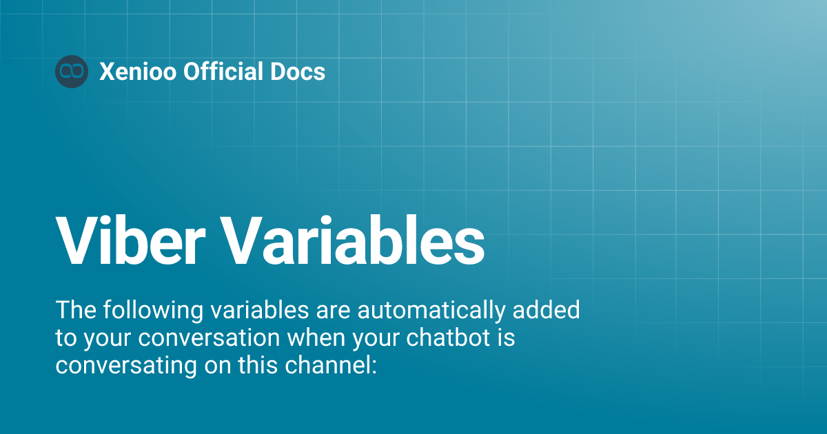 Viber Variables | Xenioo Official Docs